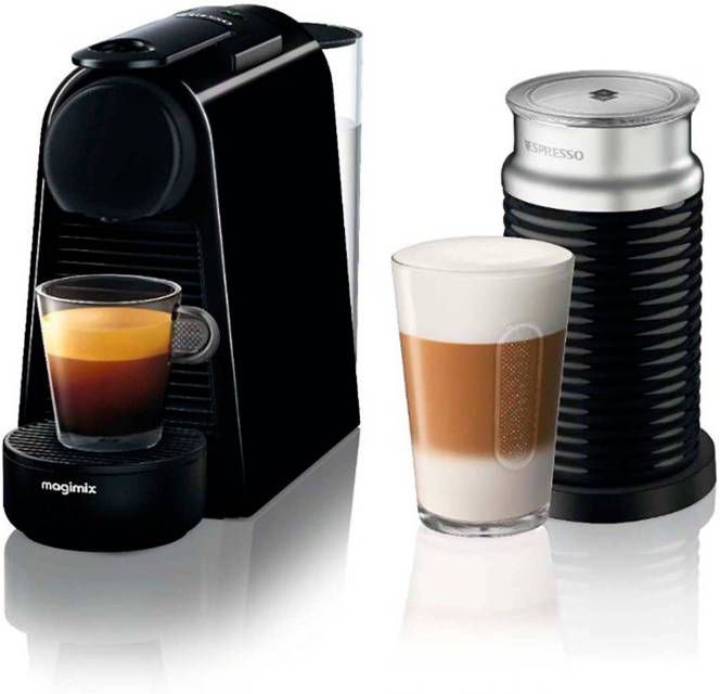 Magimix ESSENZA ZWART + AERO Nespresso machine + melkopschuimer ...